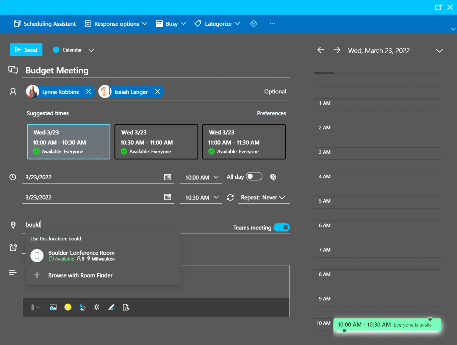 Understanding How Outlook Room Finder Uses the Places Service