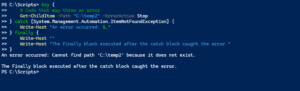 Error Handling With PowerShell Try Catch Blocks | Petri