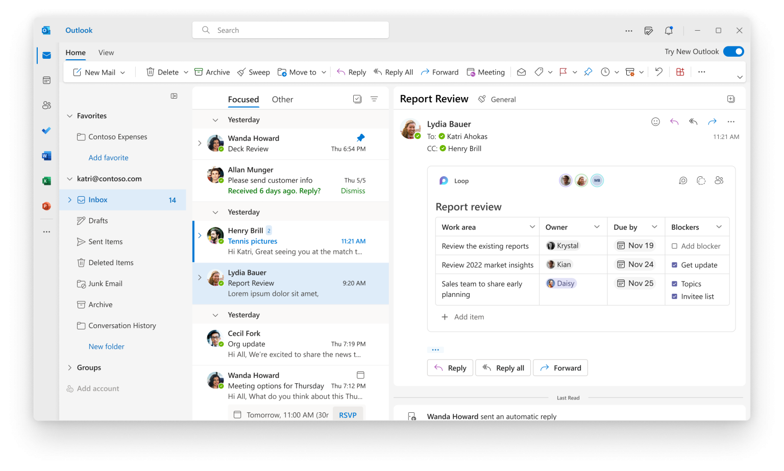 Microsoft Brings Loop Components to Outlook for Windows