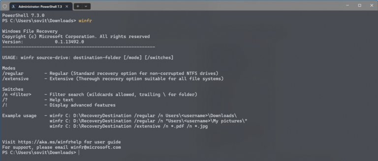How to Use Windows File Recovery to Recover Lost Files | Petri