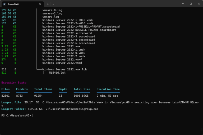 Visualize Directory Structures in PowerShell with PowerTree