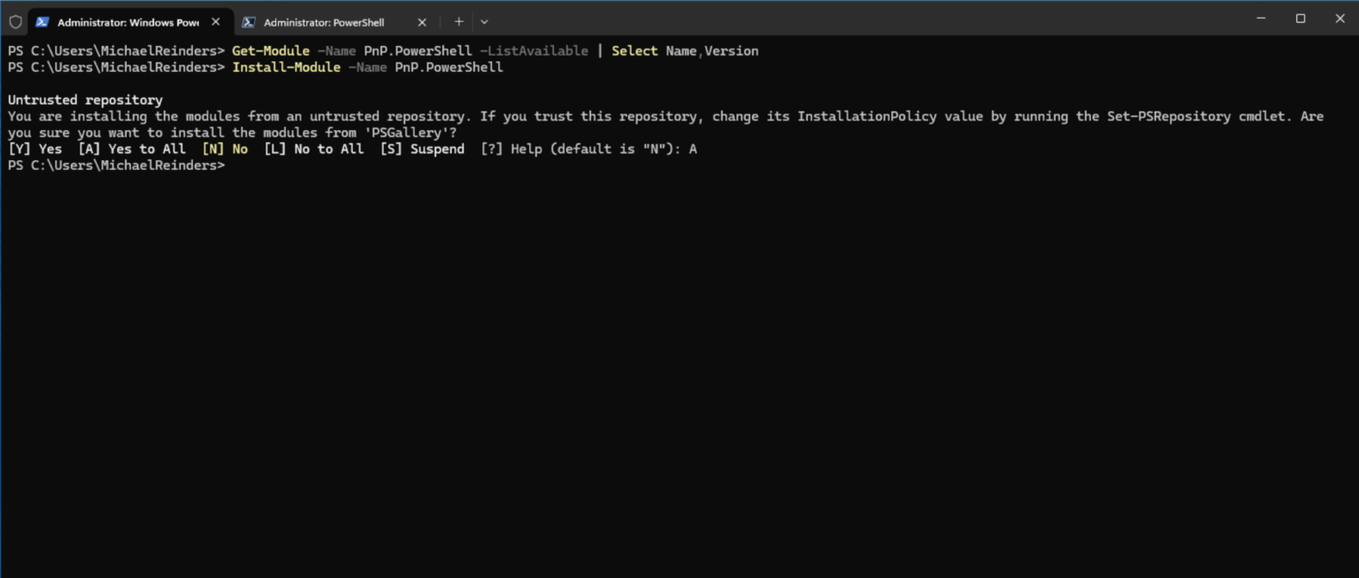 Using Connect-PnPOnline to Manage SharePoint Online