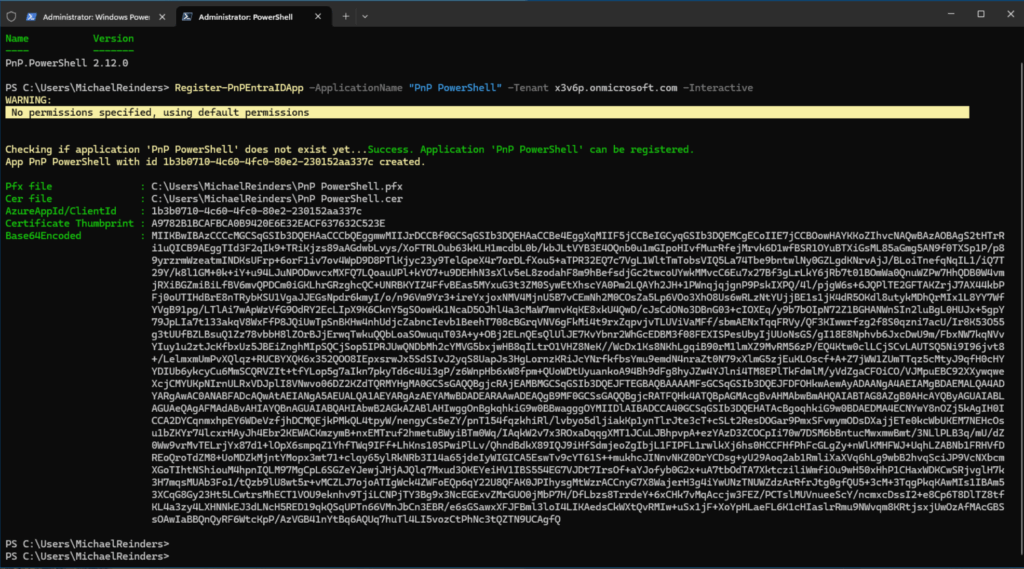Using Connect-PnPOnline to Manage SharePoint Online