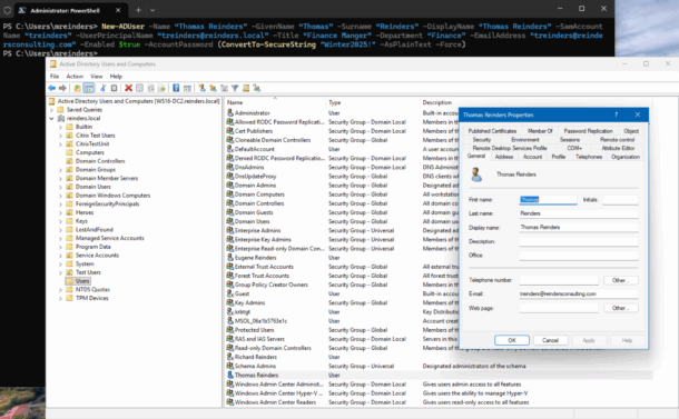 Use New-ADUser to Create AD Users with PowerShell