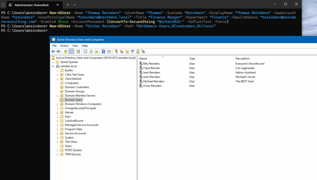 Use New-ADUser to Create AD Users with PowerShell