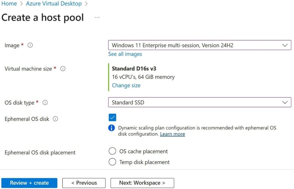Azure Virtual Desktop Gets Ephemeral OS Disk Support