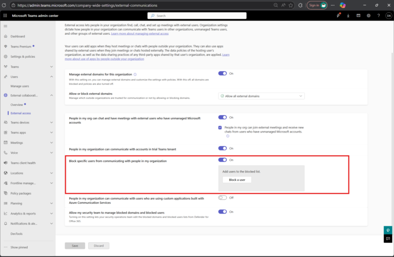Microsoft Teams to Let Admins Block External Users from Defender Portal