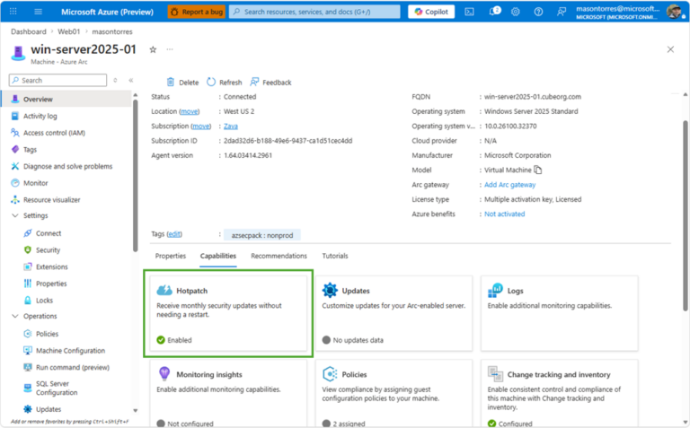Microsoft Makes Azure Arc Hotpatching Free For Windows Server 2025